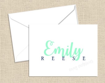 Foldover Note Cards | Etsy