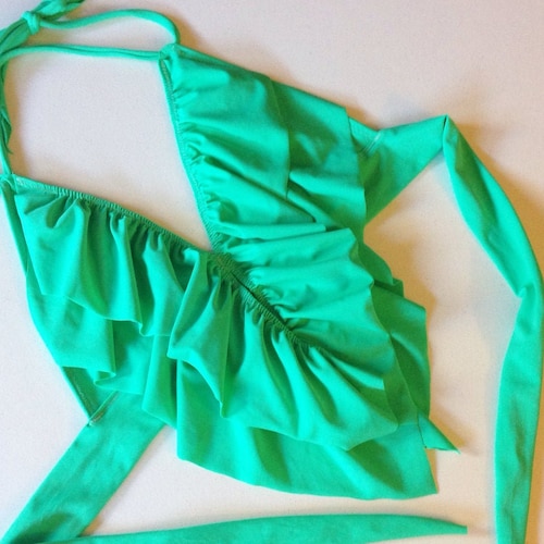 Women's Long Ruffle Swimsuit Top - Etsy