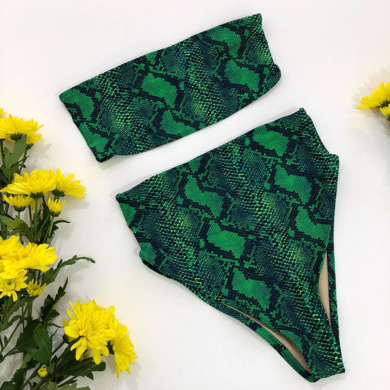 Women's High Waisted Snake Bathing Suit | Etsy