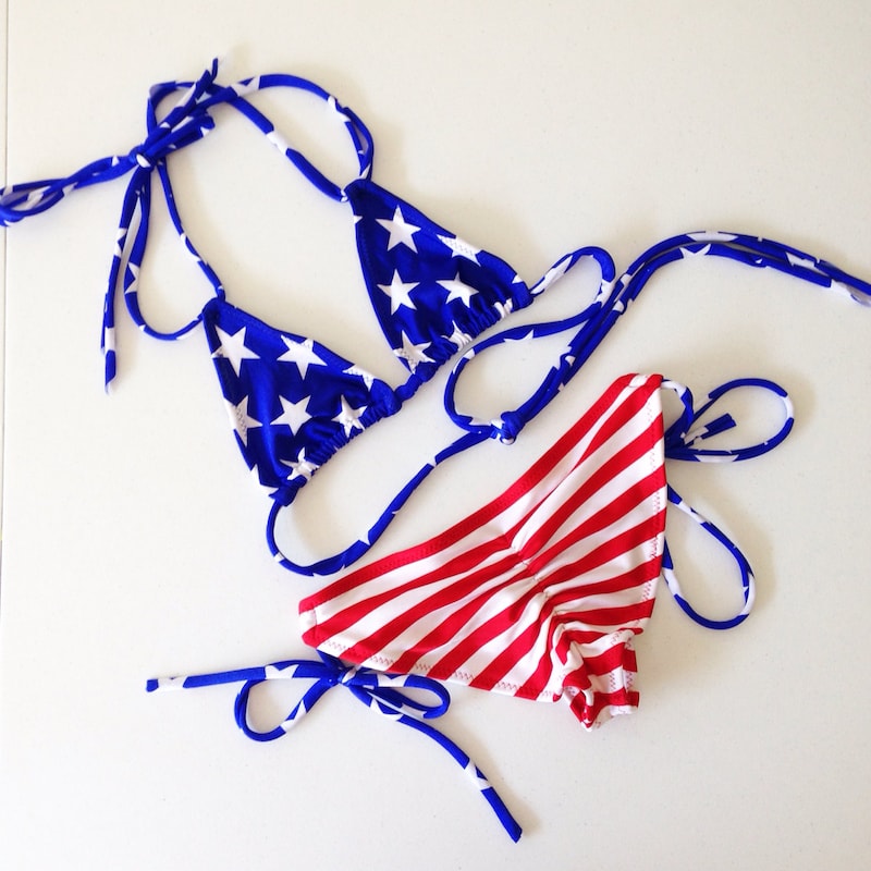 American Flag Bikini - Etsy