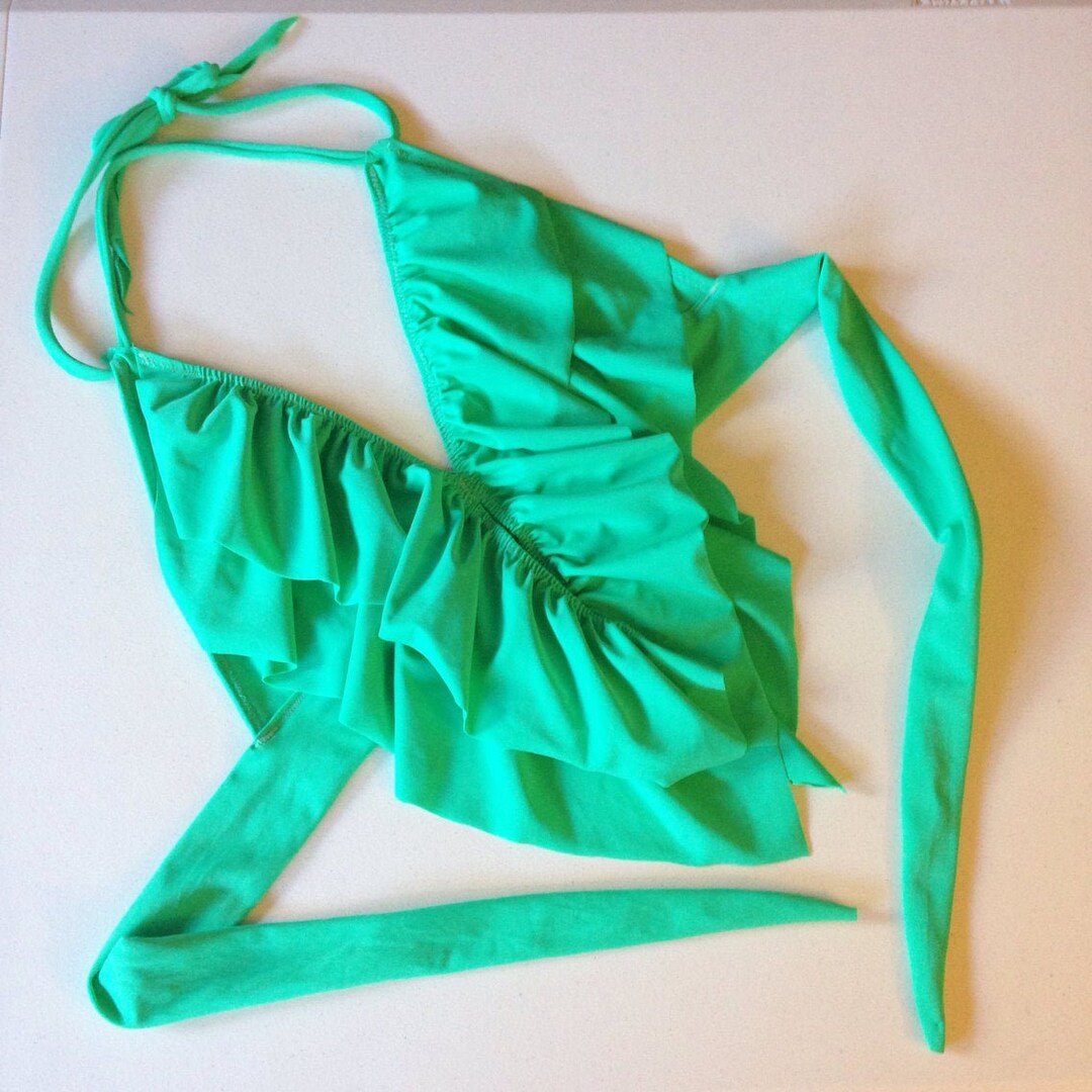 Women's Ruffle Bathing Suit Top - Etsy