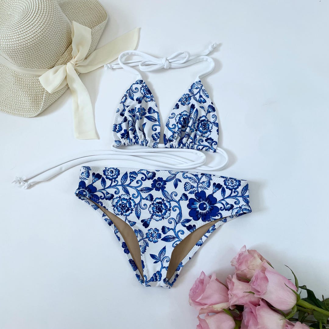 Chinoiserie Hip Hugger String Bikini - Etsy