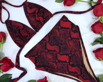 Snake Print Bathing Suit - Etsy