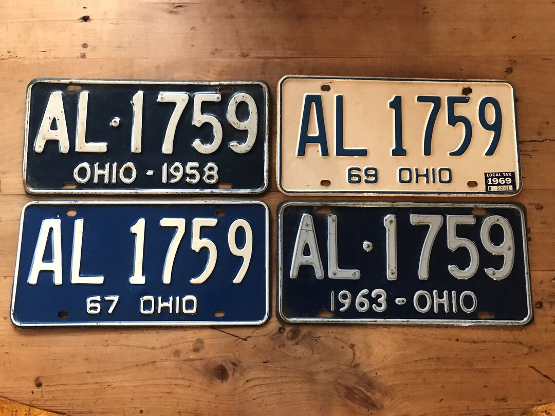 Collection of Antique OHIO License Plates - Etsy
