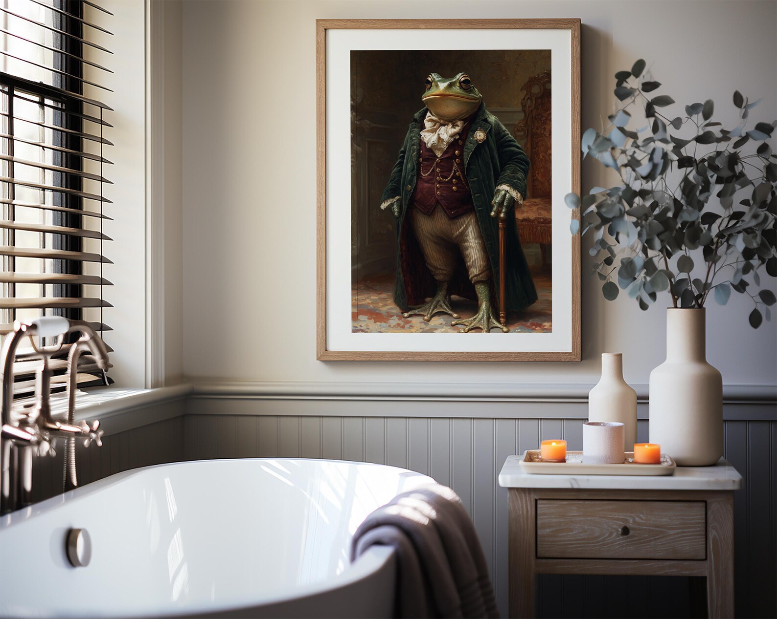 Steampunk Frog Wall Art – Printable Victorian Amphibian Portrait ...
