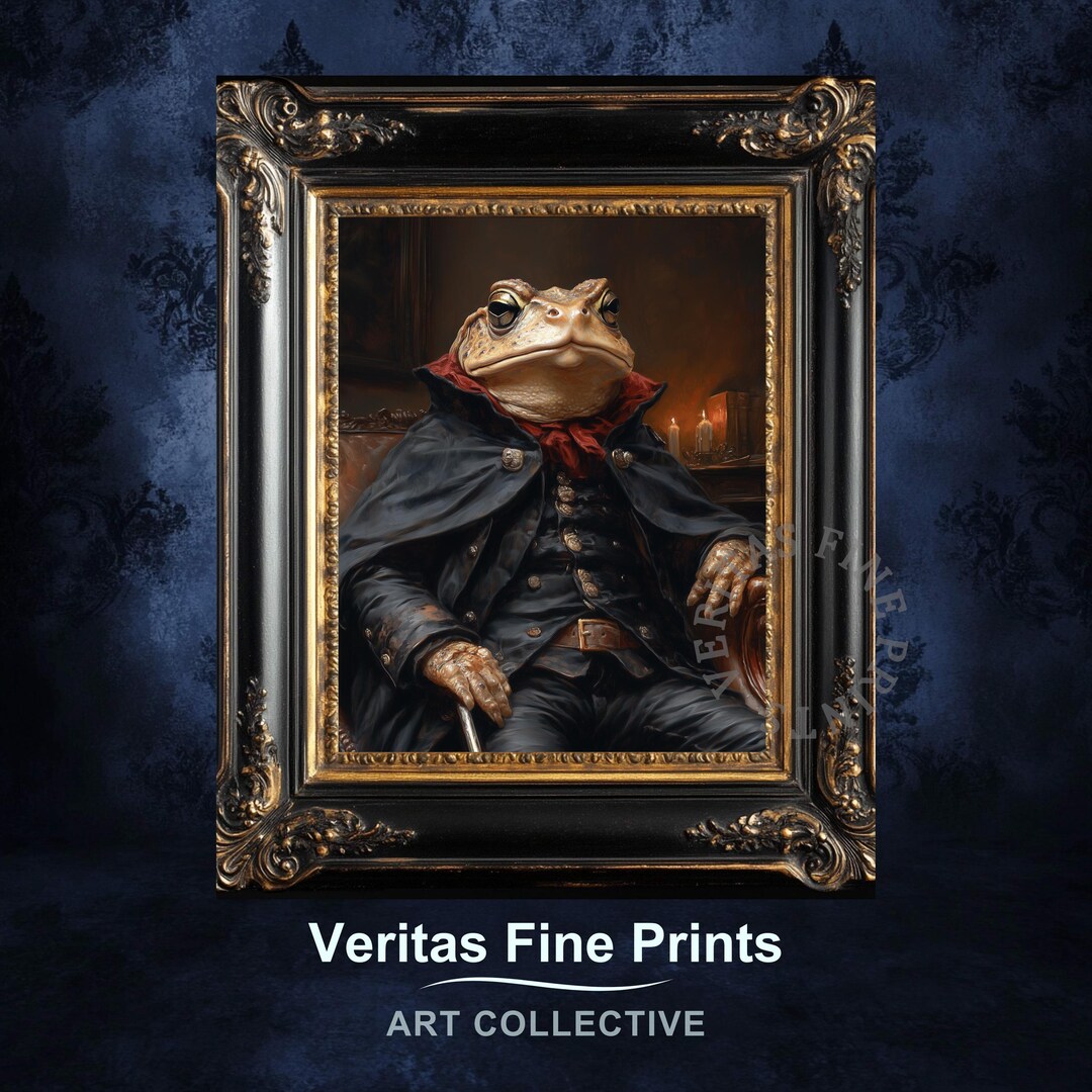 Dapper Toad Portrait - Printable Victorian Animal Art, Steampunk ...