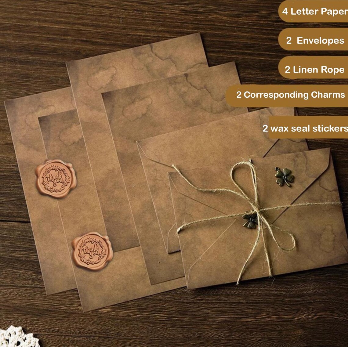 Vintage Inspired European Style Writing Set / Letter Set / Envelopes ...