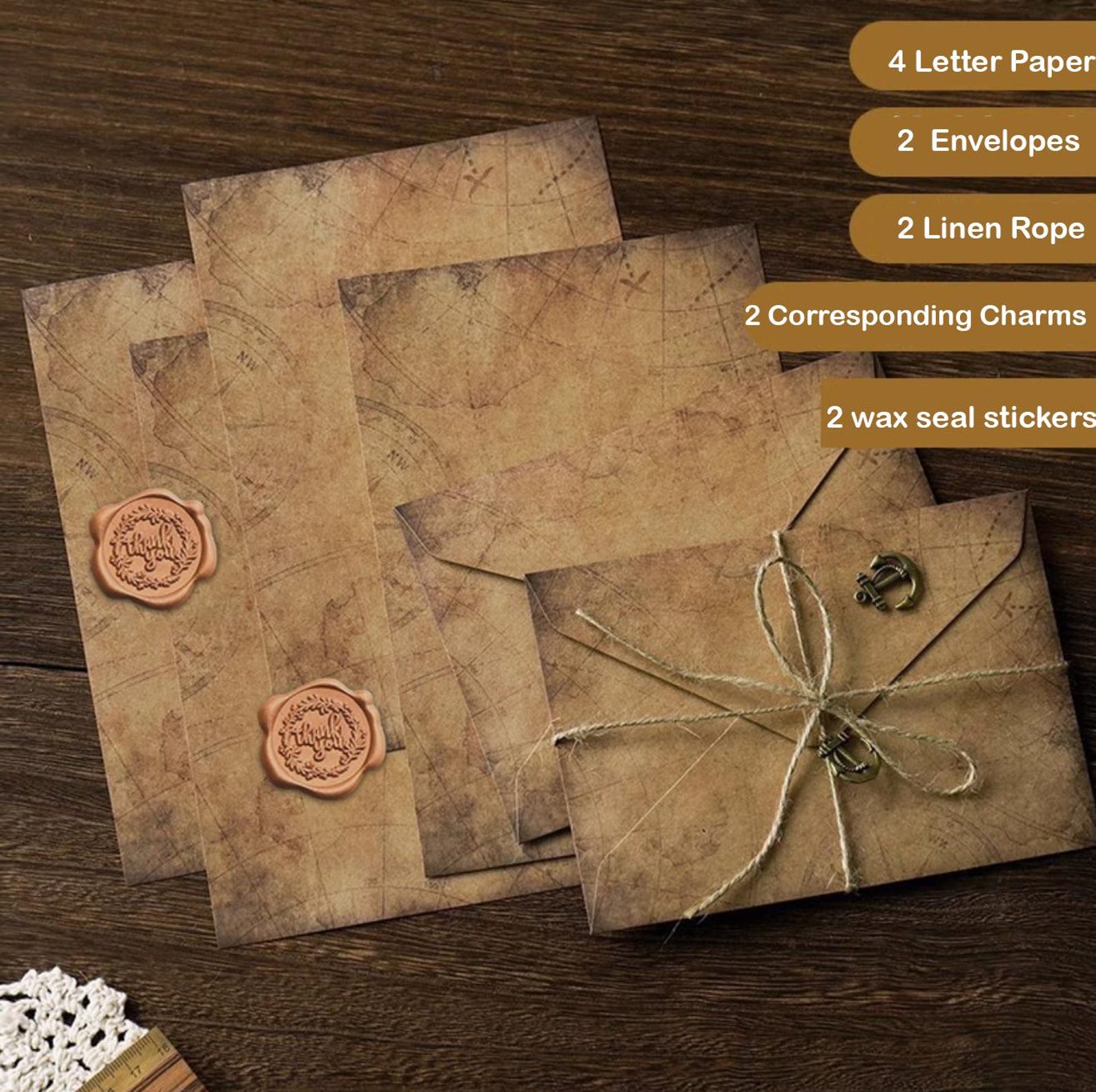 Vintage Inspired European Style Writing Set / Letter Set / Envelopes ...