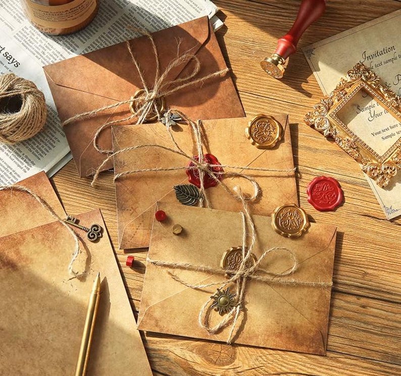 Vintage Inspired European Style Writing Set / Letter Set / Envelopes ...