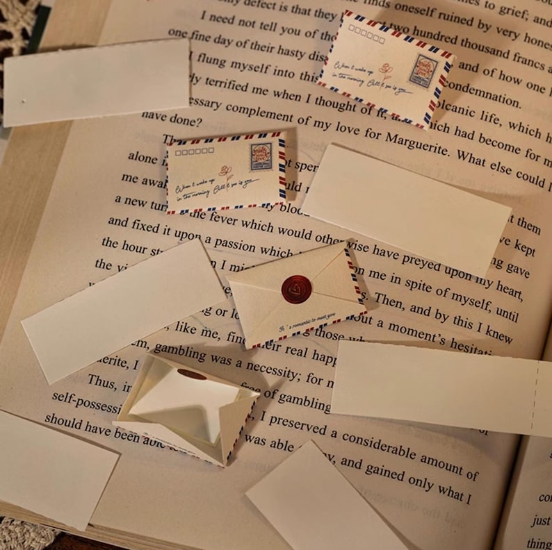 Mini Envelopes & Letter Paper Set – Cute Love Notes, Creative Valentine ...