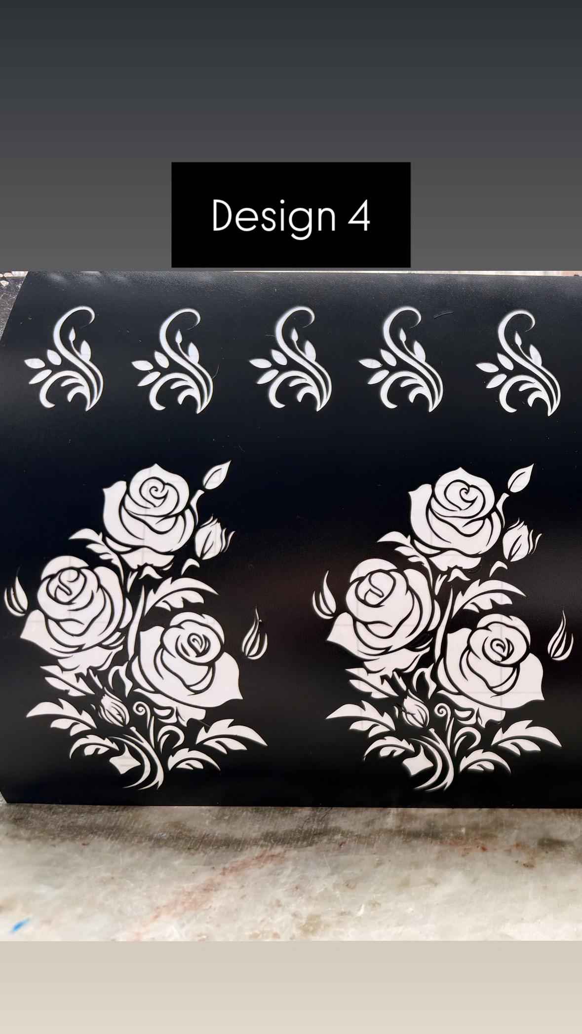 Henna Stencil Stickers for DIY Temporary Tattoos | Mehndi Patterns ...