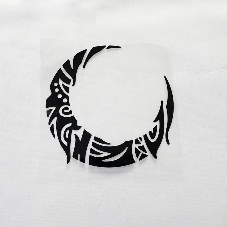 Waxing Crescent Moon Car Decal, Moon, Custom, Logo, Decal, Vinyl Car ...