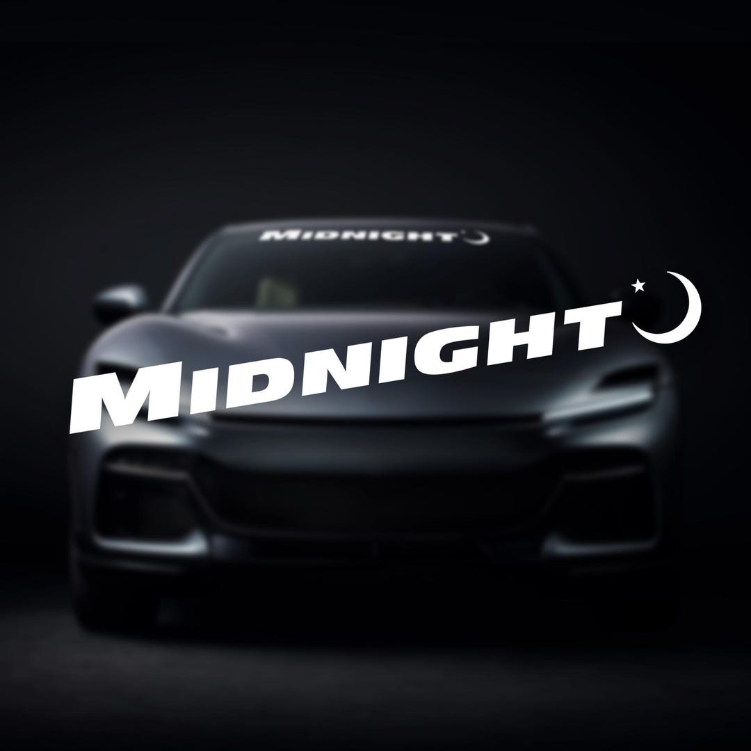 MIDNIGHT Car Decal, MIDNIGHT Sticker, Vinyl Decal, MIDNIGHT, Custom ...