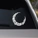 Waxing Crescent Moon Car Decal, Moon, Custom, Logo, Decal, Vinyl Car ...