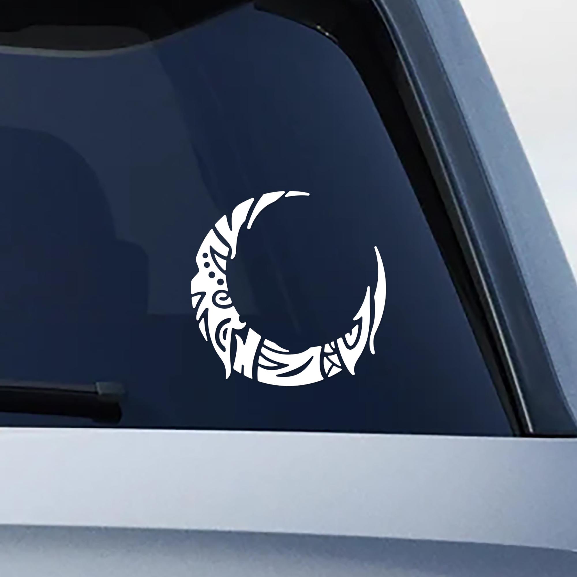 Waxing Crescent Moon Car Decal, Moon, Custom, Logo, Decal, Vinyl Car ...