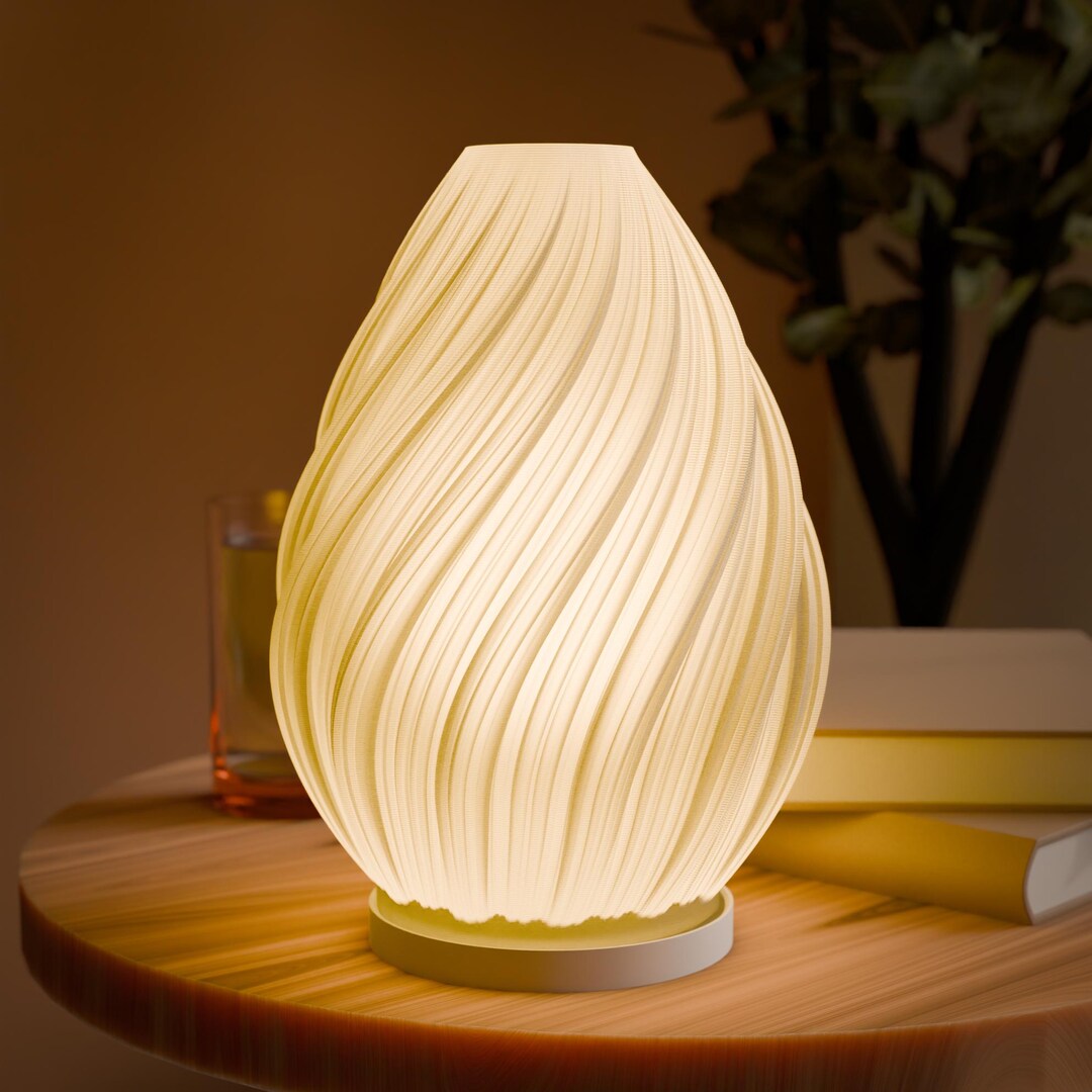 Volute Swirl Table Lamp Modern Sculptural Lighting for a Cozy Glow - Etsy