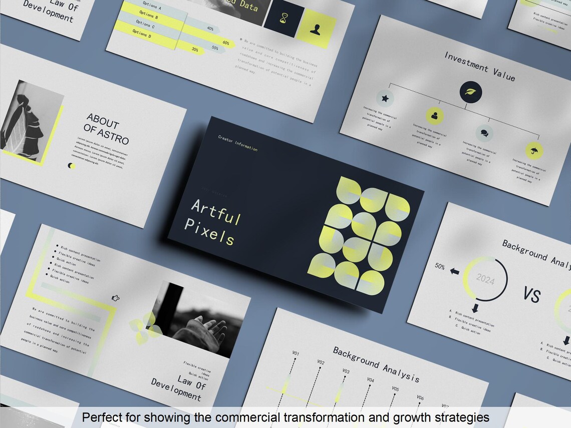Creative Data-driven Powerpoint Template | Roadshow, Business ...