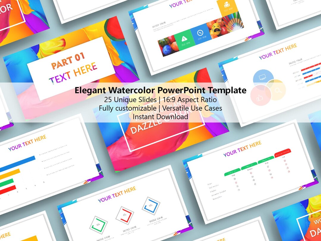 Elegant Watercolor Powerpoint Template | PPT, Google Slides, Keynote ...