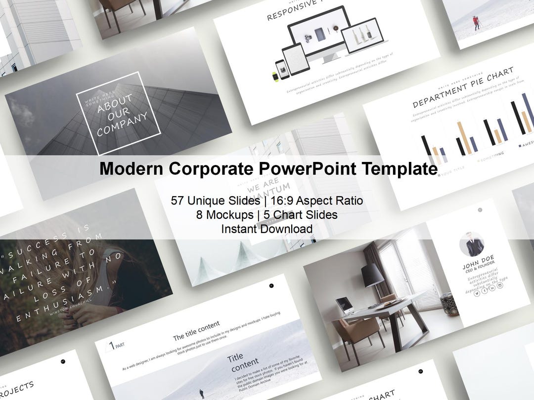 Modern Corporate Powerpoint Template | Business & Startup Presentation ...