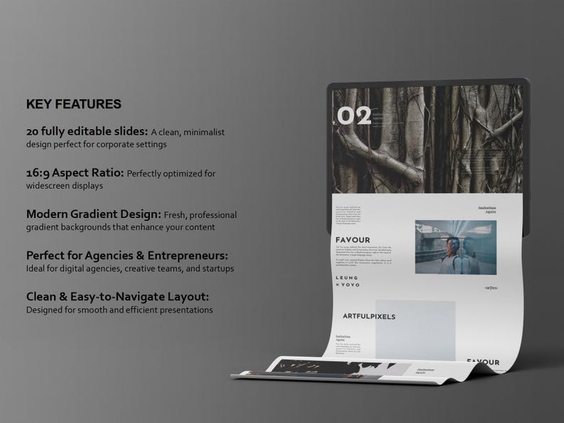Elegant Gradient Powerpoint Template | Creative Professional Design for ...