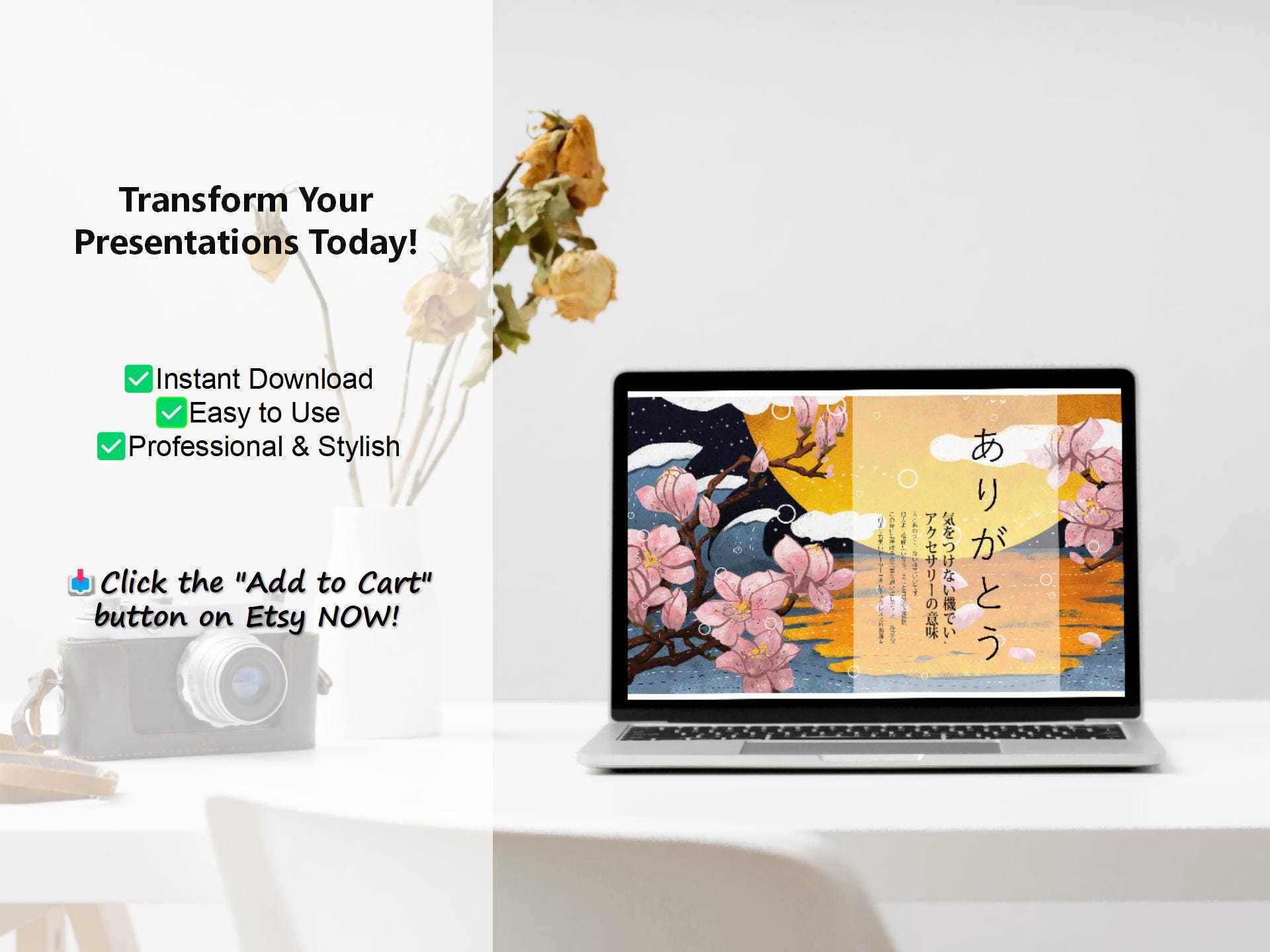 Ukiyo-e Japanese Powerpoint Template | Aesthetic Presentation (digital ...