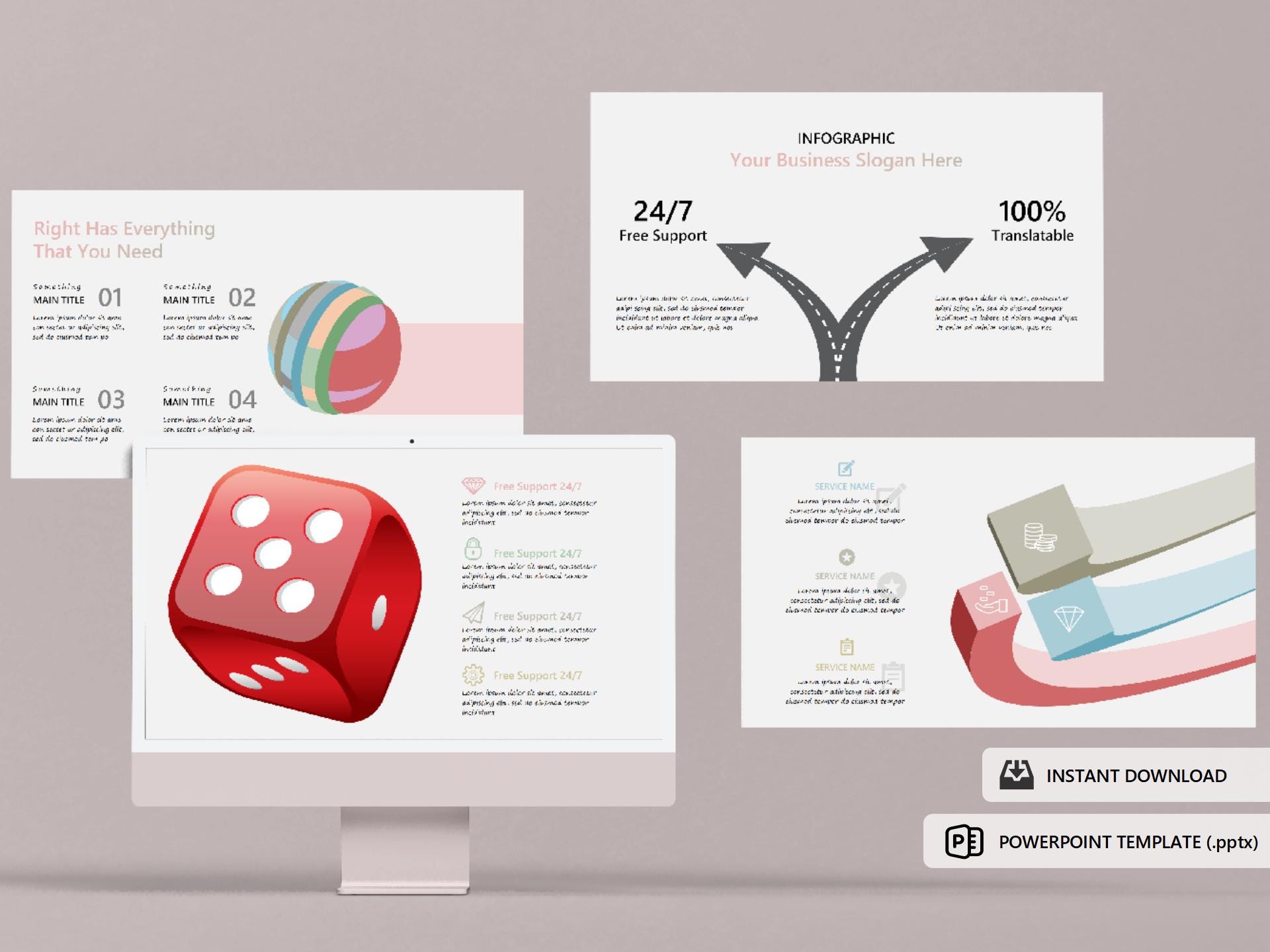Modern Infographic Powerpoint Template | Visual Infographics Charts ...