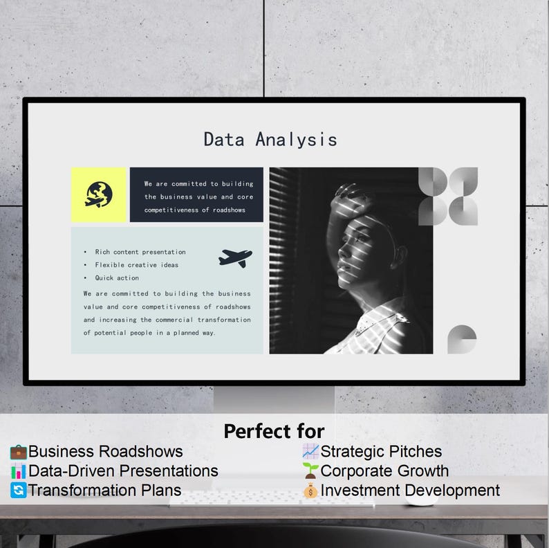 Creative Data-driven Powerpoint Template | Roadshow, Business ...