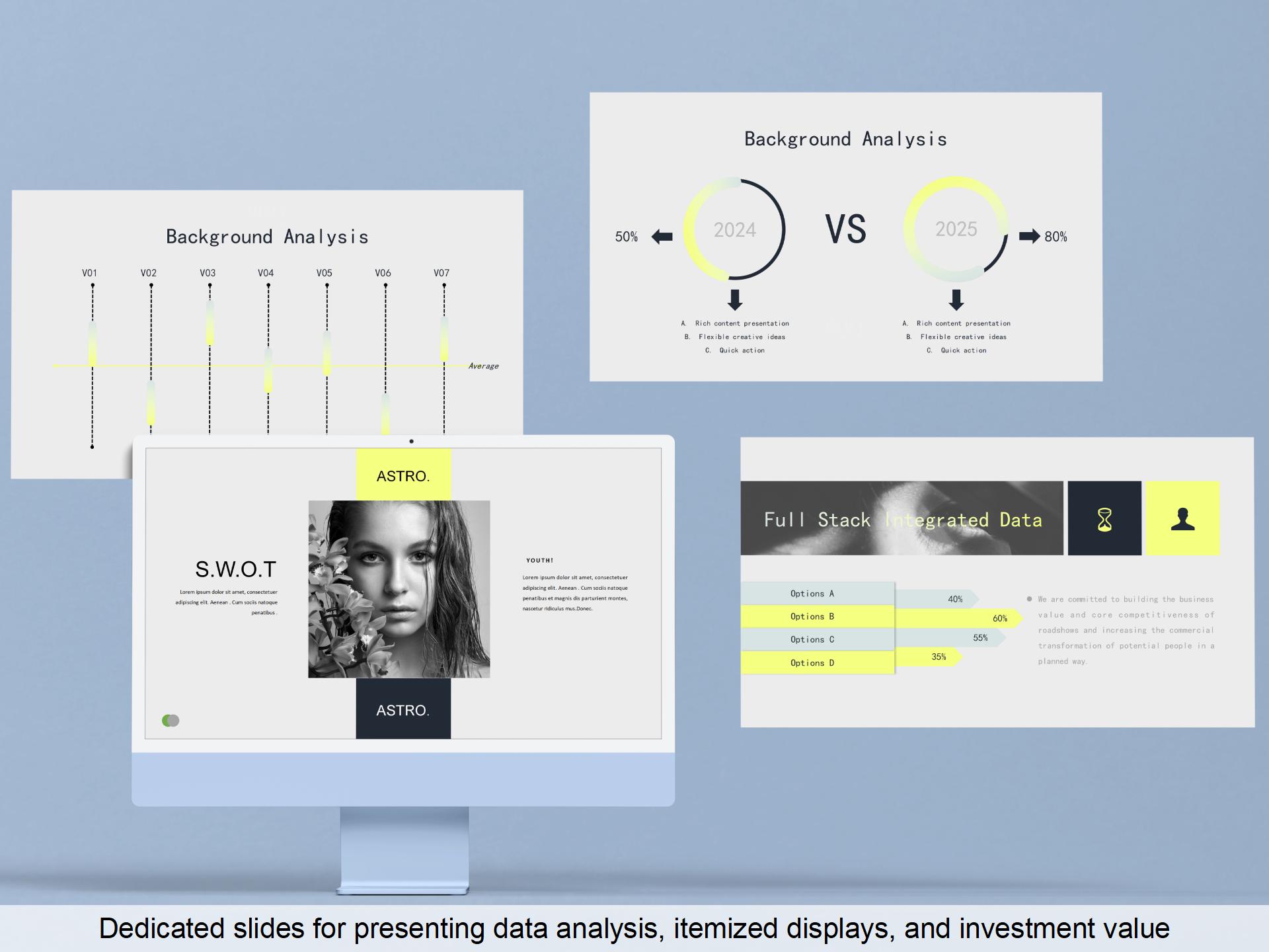 Creative Data-driven Powerpoint Template | Roadshow, Business ...