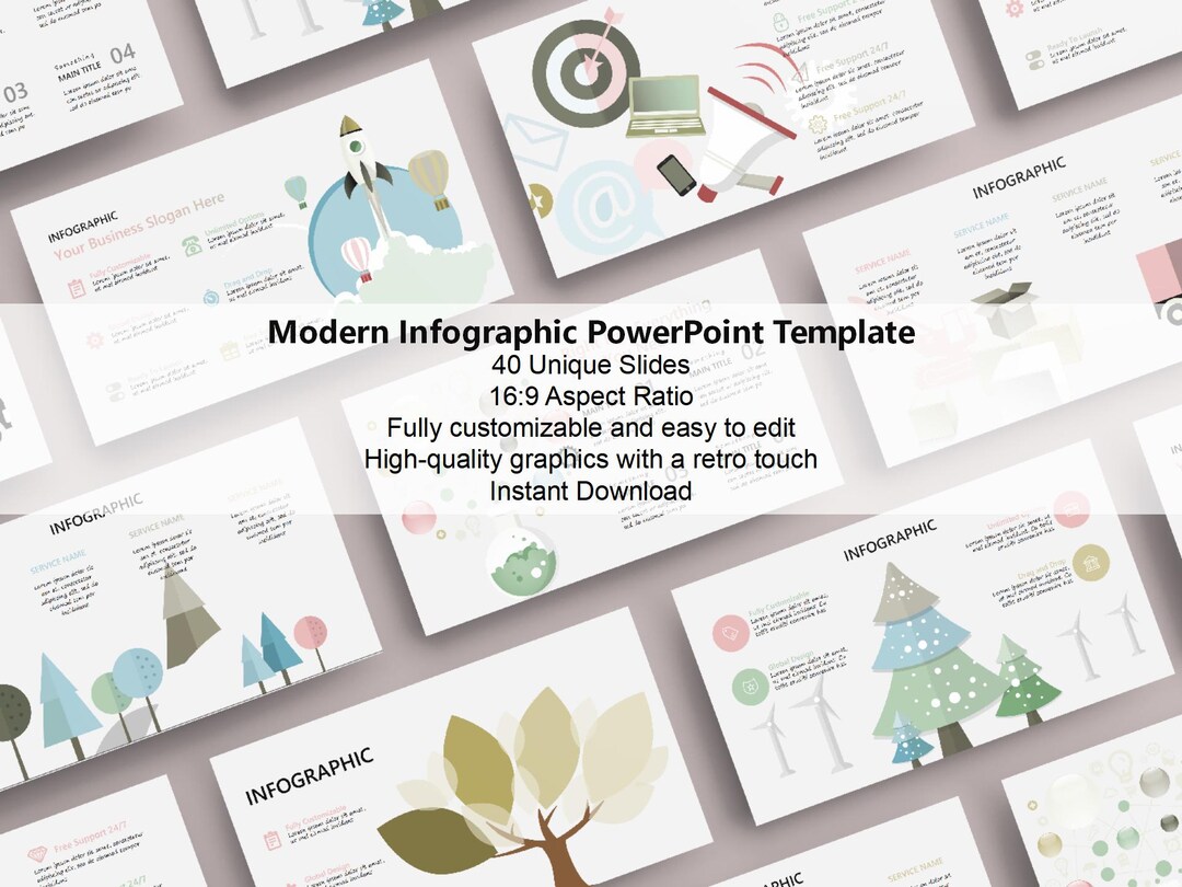 Modern Infographic Powerpoint Template | Visual Infographics Charts ...