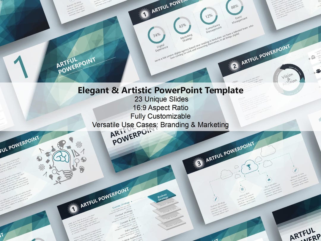 Elegant & Artistic Powerpoint Template | PPT, Google Slides, Keynote ...