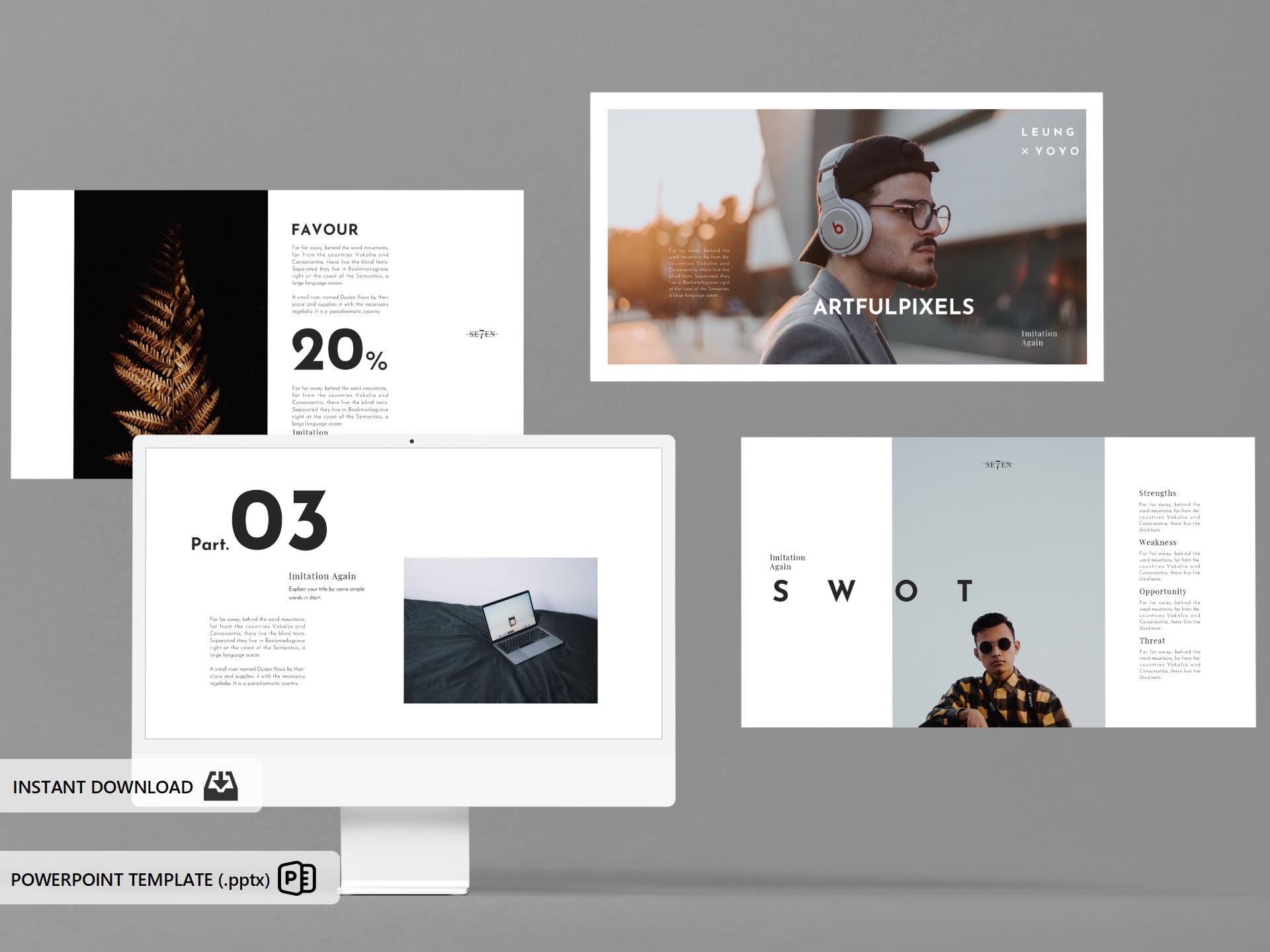 Elegant Gradient Powerpoint Template | Creative Professional Design for ...