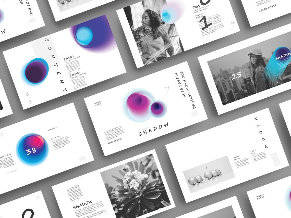 Shadow Effect Powerpoint Template | for Agencies, Creatives & Business ...