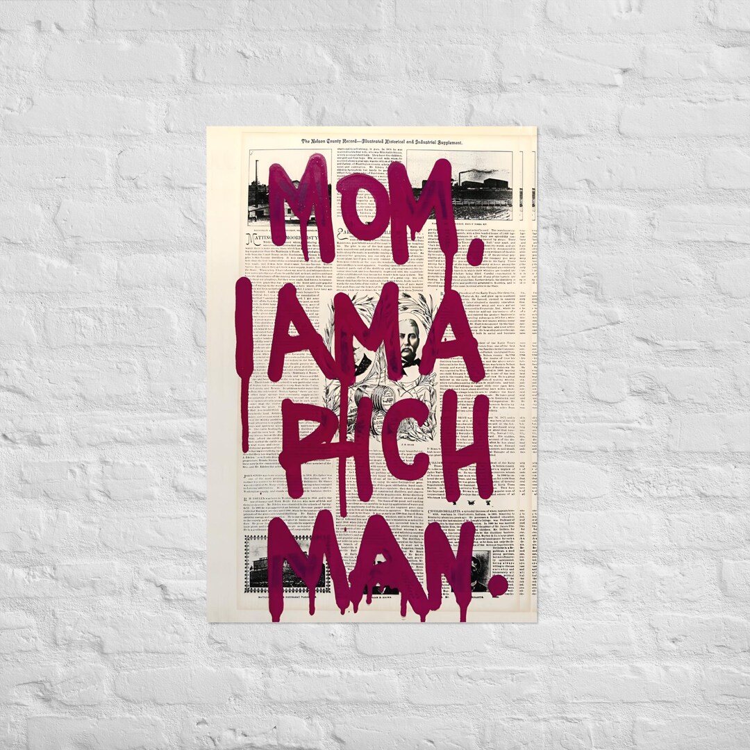 Mom, I Am A Rich Man Poster Wall Art Vintage-inspired Statement Piece ...