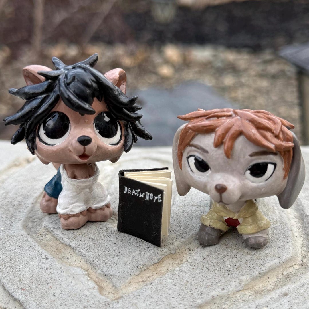 LPS Death Note Customs, L Lawliet and Light Yagami - Etsy