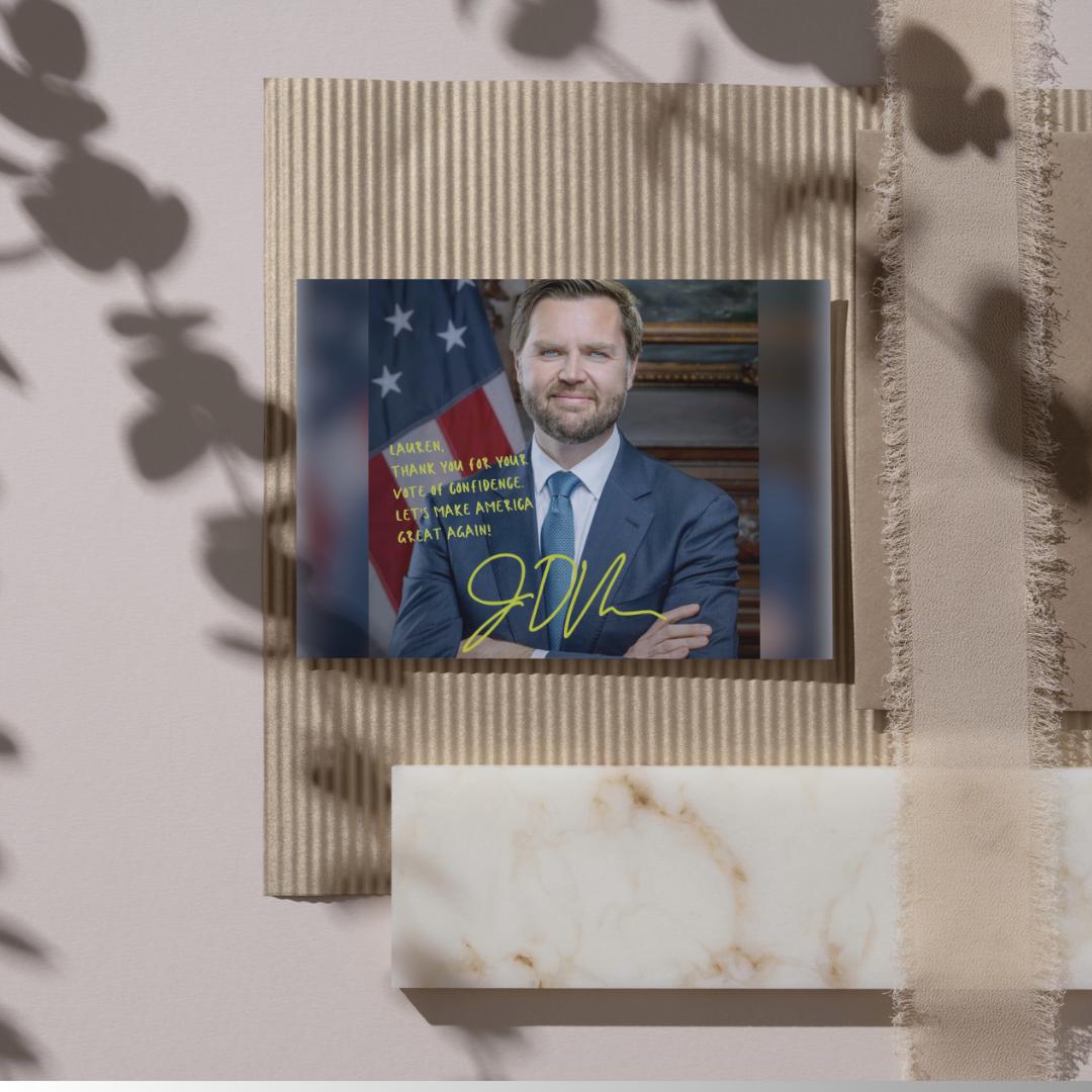 JD Vance Signed Photo Custom Name - Etsy