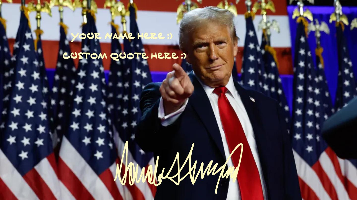 Donald Trump Signed Photo Custom Name Personalized Trump Picture - Etsy