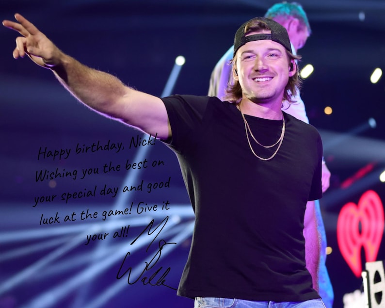Morgan Wallen Custom Print - Personalized Name and Message Keepsake - Etsy