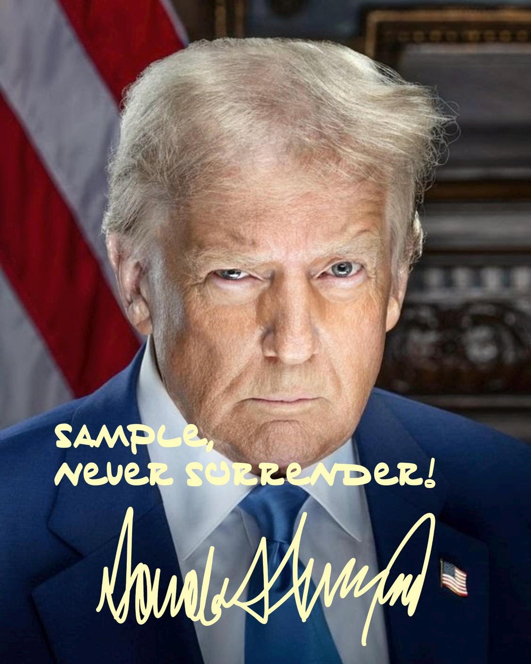 Donald Trump Signed Photo Custom Name - Etsy
