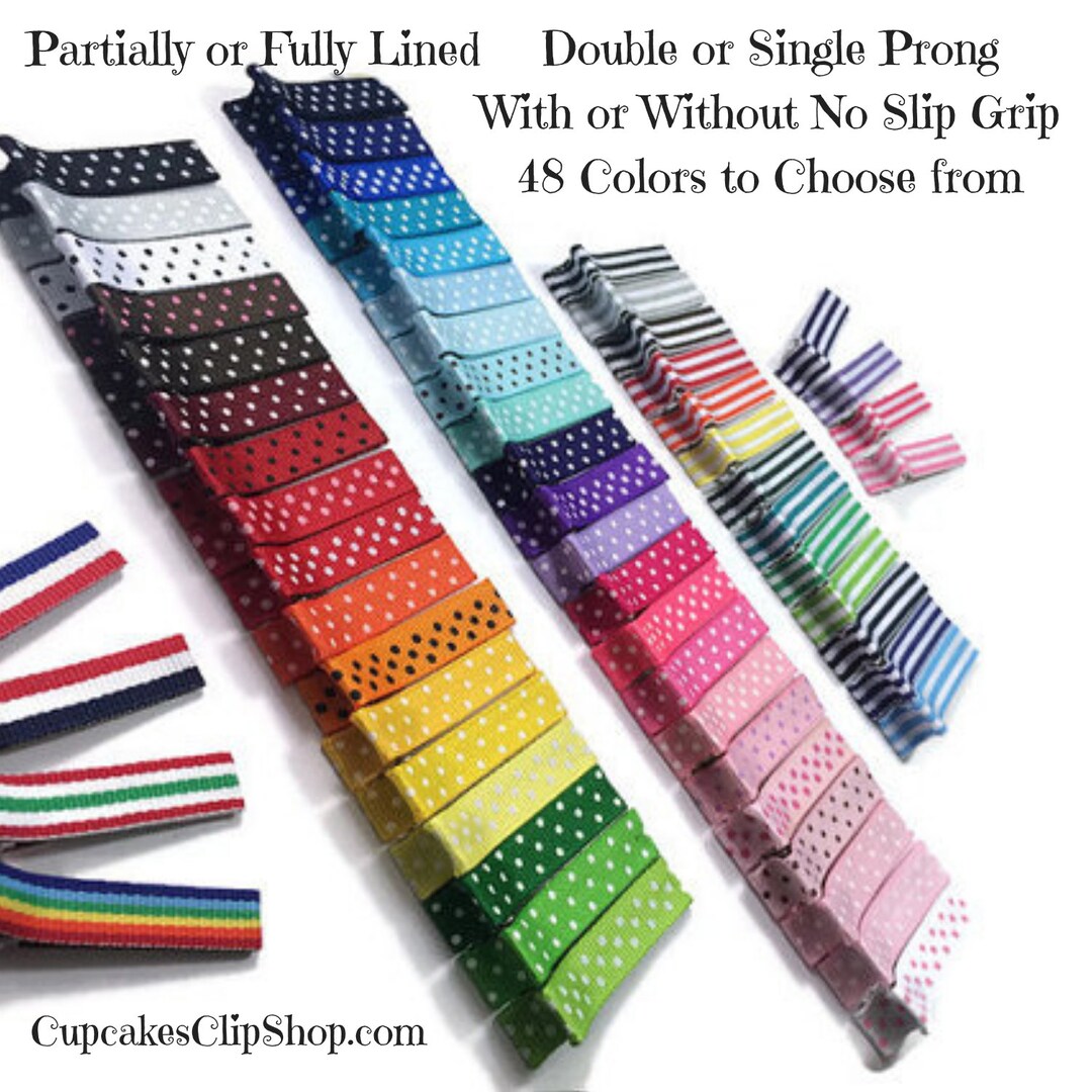 10 Dot Lined Alligator Clips, Lined Hair Clips, No Slip Hair Clips ...