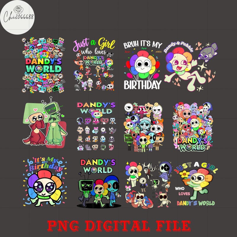 Dandy World Stickers - Etsy