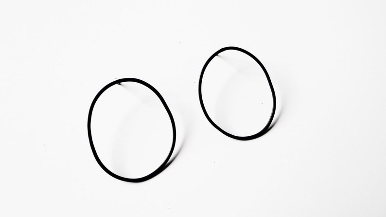 Battered Circle Silver Earrings - Etsy