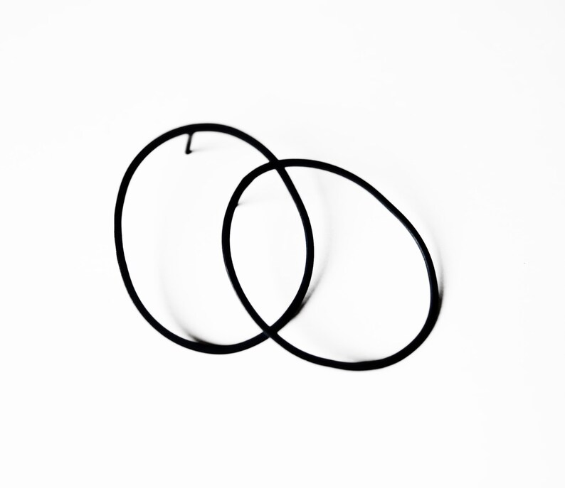 Battered Circle Silver Earrings - Etsy