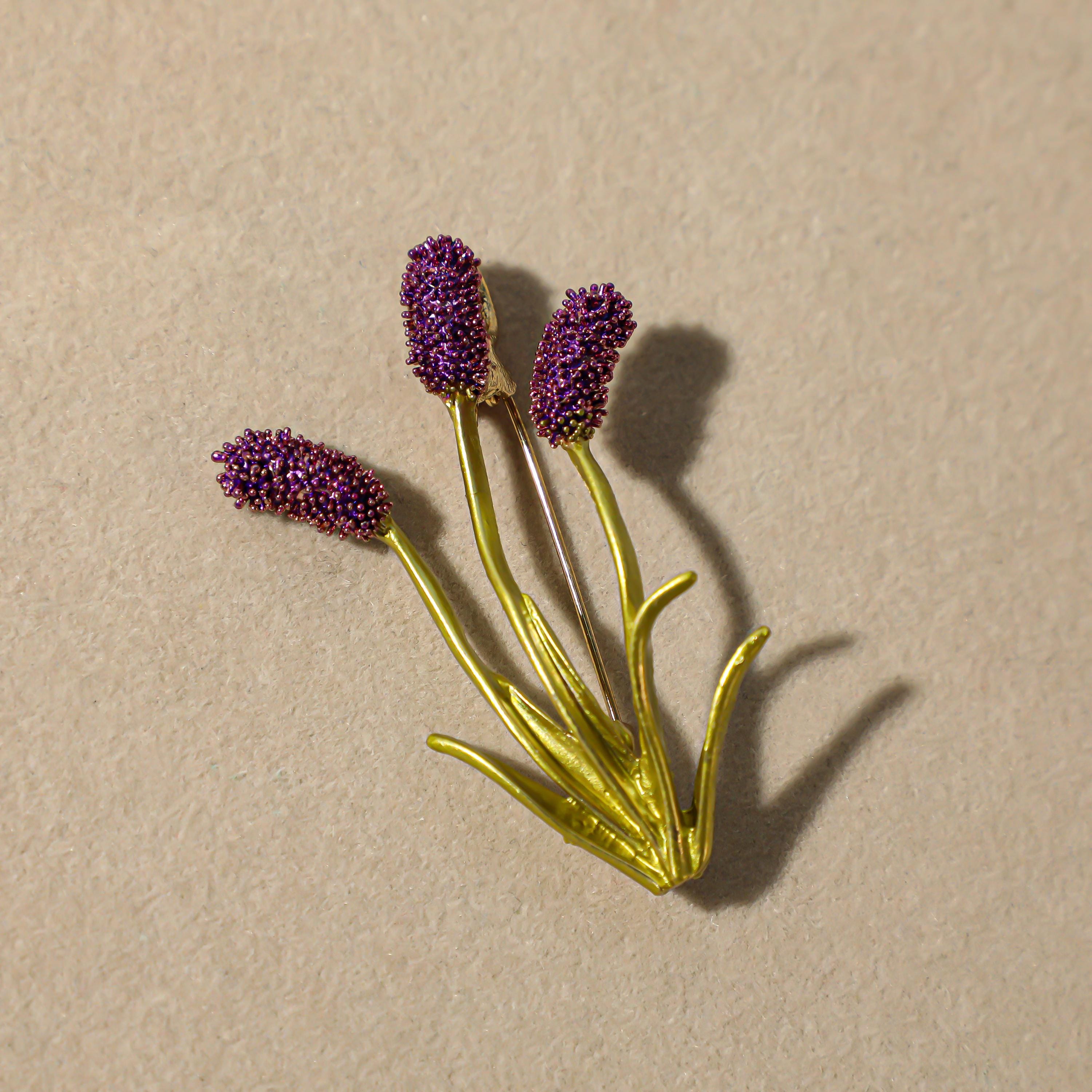 Personalized Birth Flower Brooch, Iris Brooch, Vintage Brooch, Handmade ...