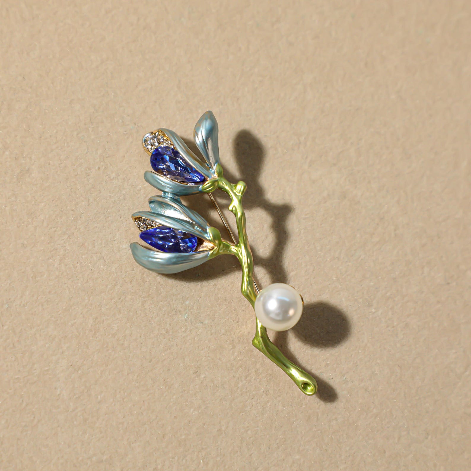 Personalized Birth Flower Brooch, Iris Brooch, Vintage Brooch, Handmade ...