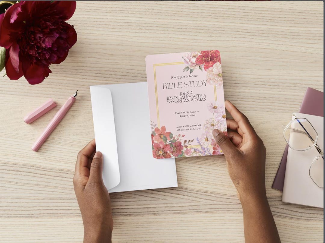 Customizable Digital Bible Study Invite Inspired by John 4 - Etsy