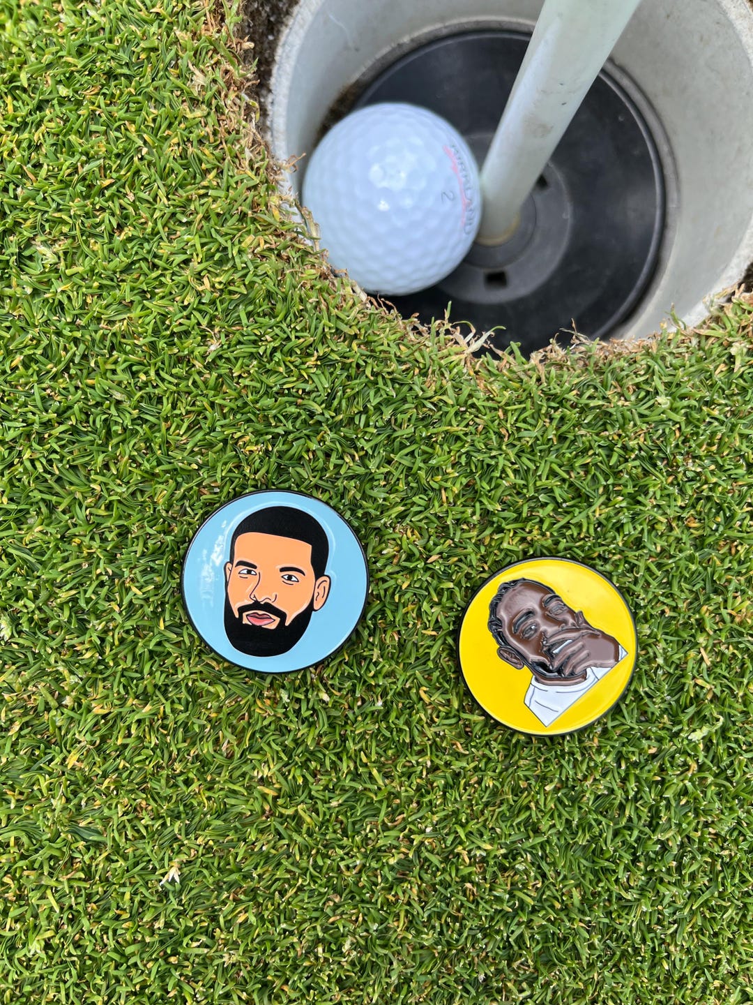 Golf Ball Markers -"twosome" Drake/kendrick - Etsy