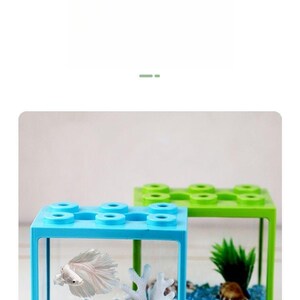 Tiny Acrylic Aquarium | Mini Desktop Fish Tank & Creative Eco Scaping ...