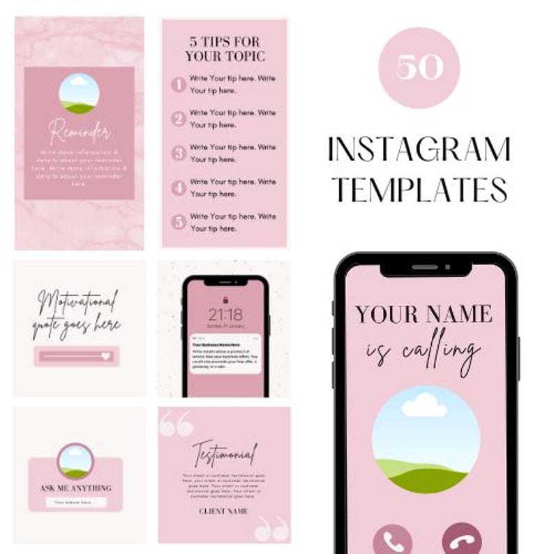200 Instagram Template Bundle, 100 Instagram Story Templates Canva, 100 ...