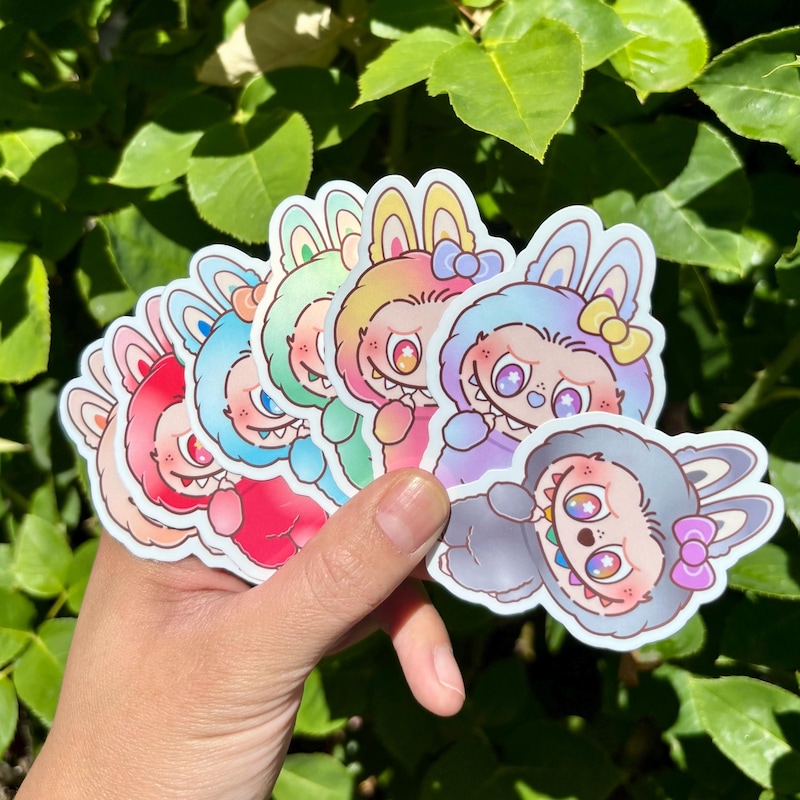 Printable Labubu Stickers - Etsy