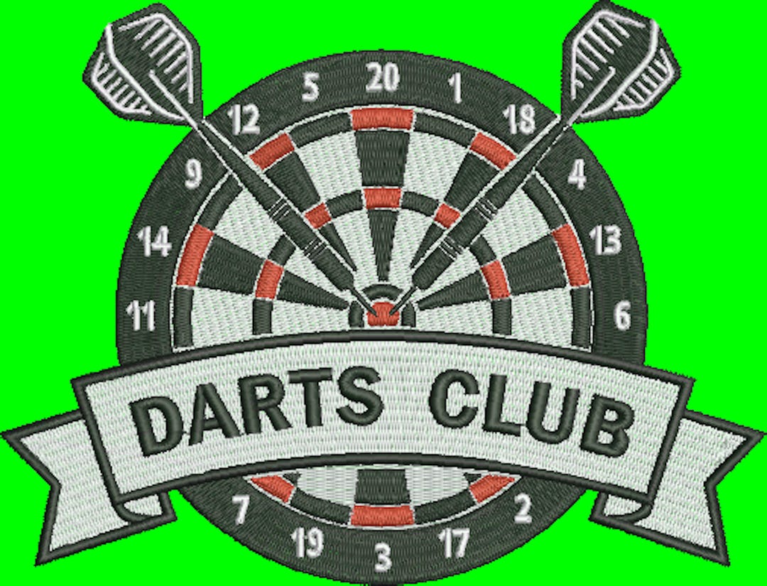 Darts Club Design Embroidery Dst Pes Jef - Etsy